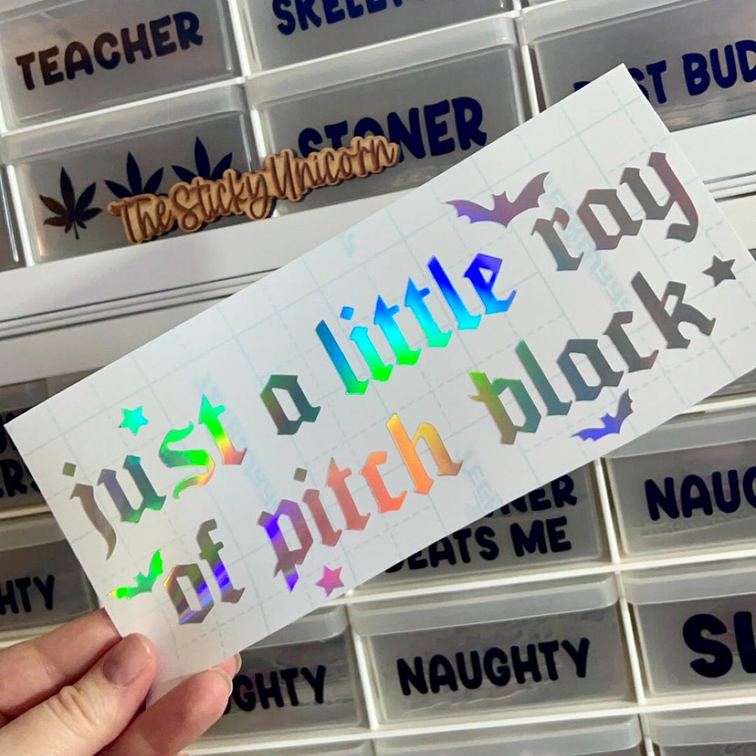 Just a Little Ray of Pitch Black Car Decal Sticker, Spooky Girl Car ...