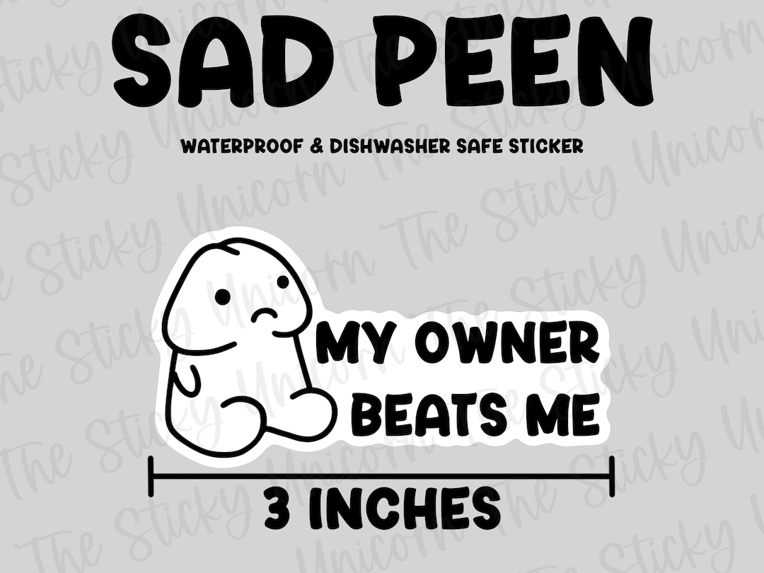 My Owner Beats Me Sticker, Waterproof Sticker, Happy Penis, Discreet ...