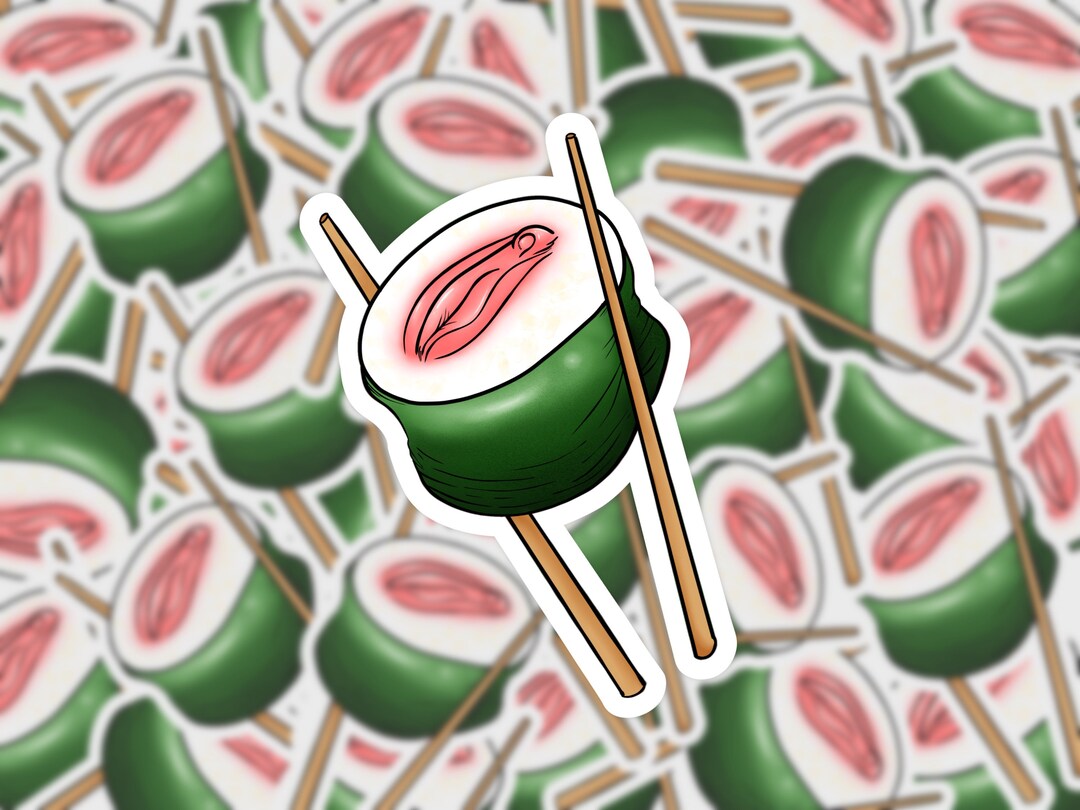 Sushi Coochie Sticker NSFW Lewd Waterproof Sticker Gag Gift - Etsy