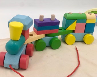 Wooden Train Game - Etsy