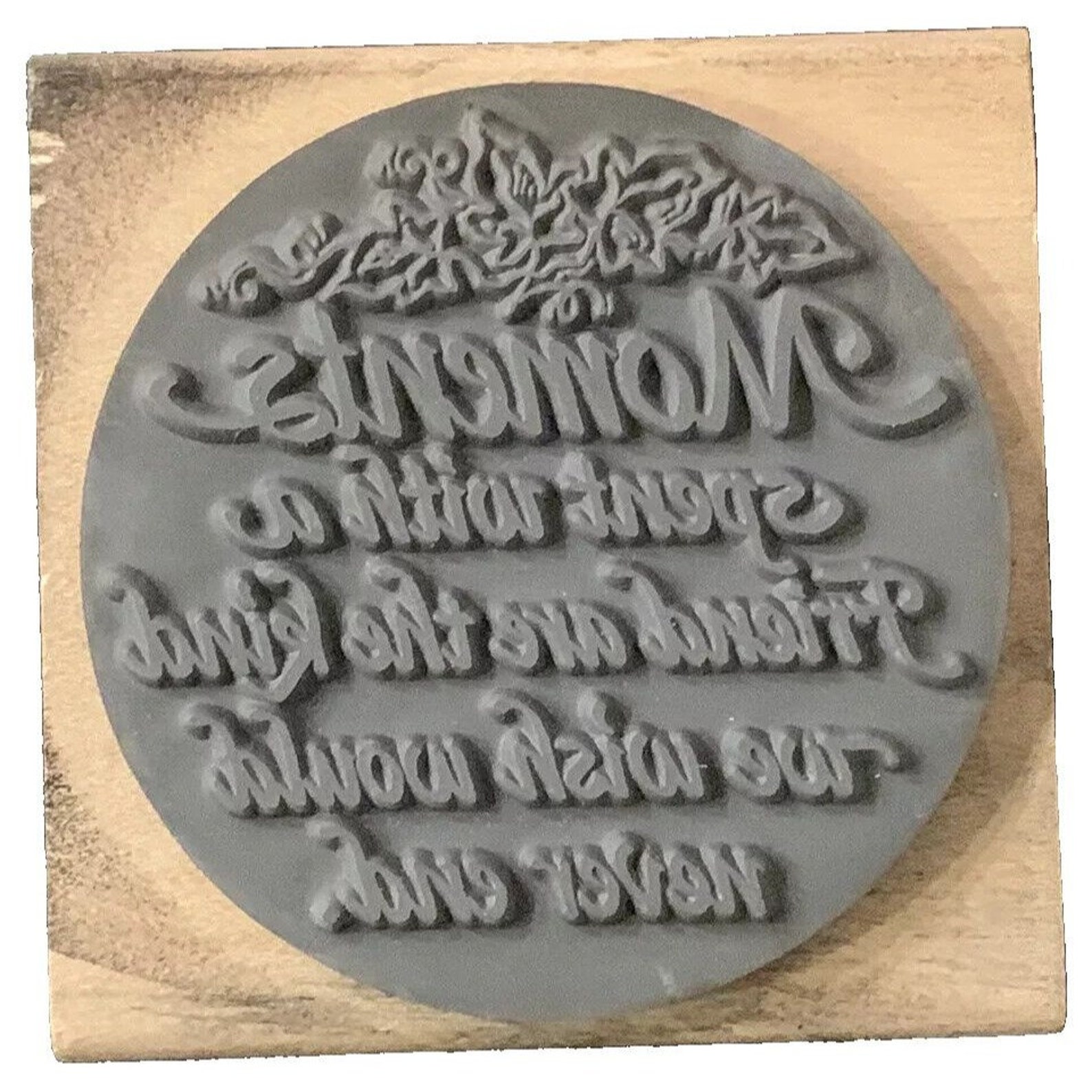 Stampendous Moments Spent With A Friend Rubber Stamp 1997 - Etsy