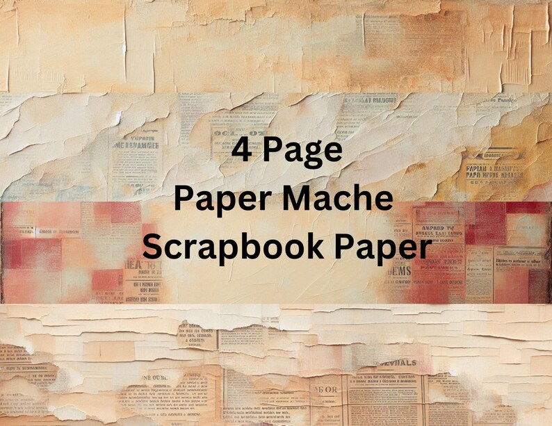 Paper Mache Old Ads Scrapbook Paper 5 Pages Printable Collage Sheet ...