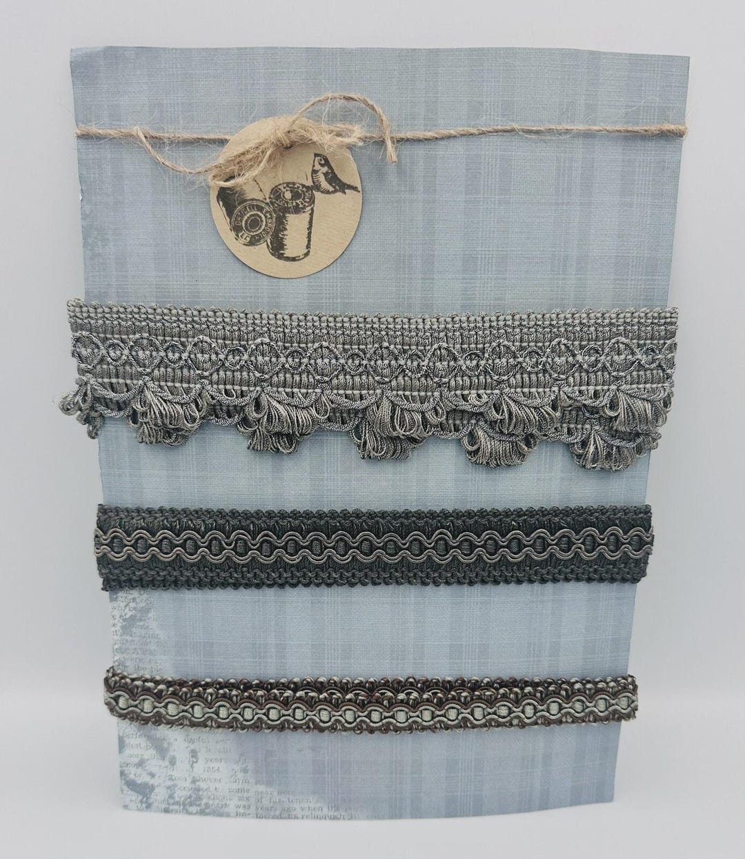 Vintage Style Gimp Trim Set: Blue & Brown, 3 Unique Designs - Etsy