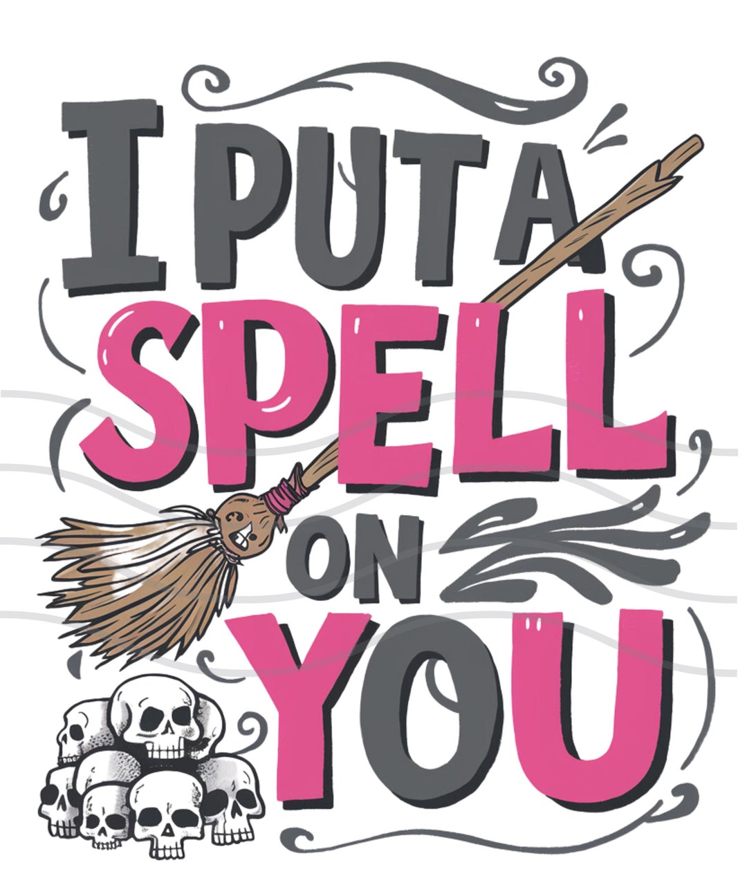 I Put A Spell on You Halloween Collage Digital Download Graphic Design ...