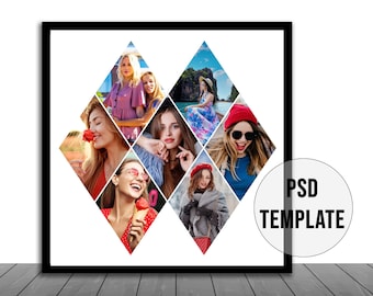 Photo Collage Template Kit in 6x4 8 Rounded - Etsy