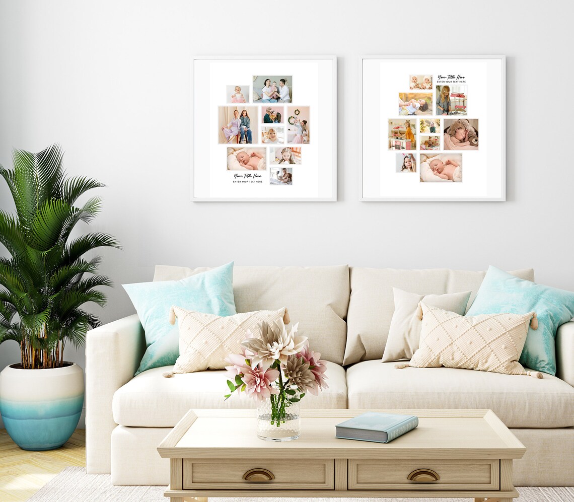 Photo Collage Templates in 16x20 Two Photoshop | Etsy