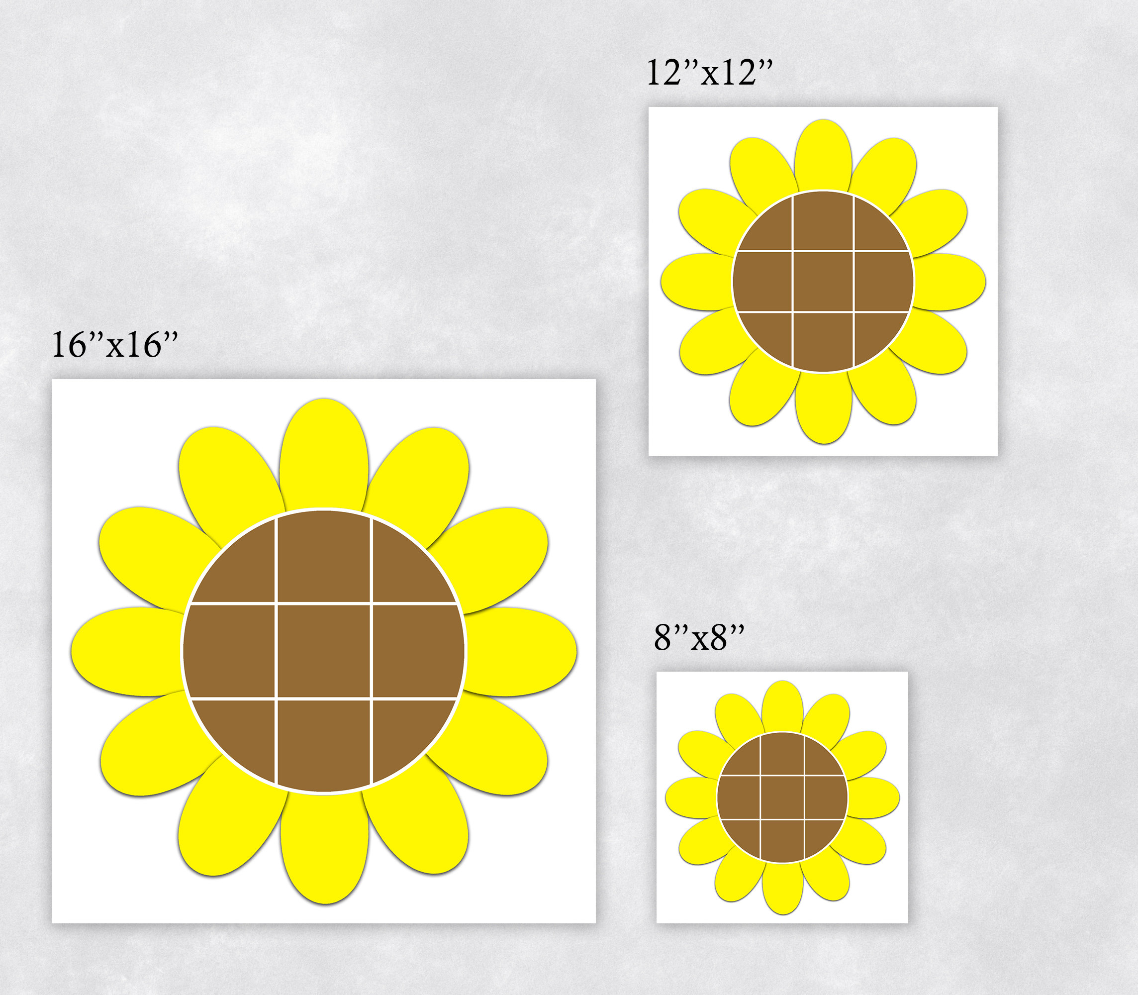 Flower Shape Photo Collage Template in 16 X 16 12 X 12 8 X 8 | Etsy