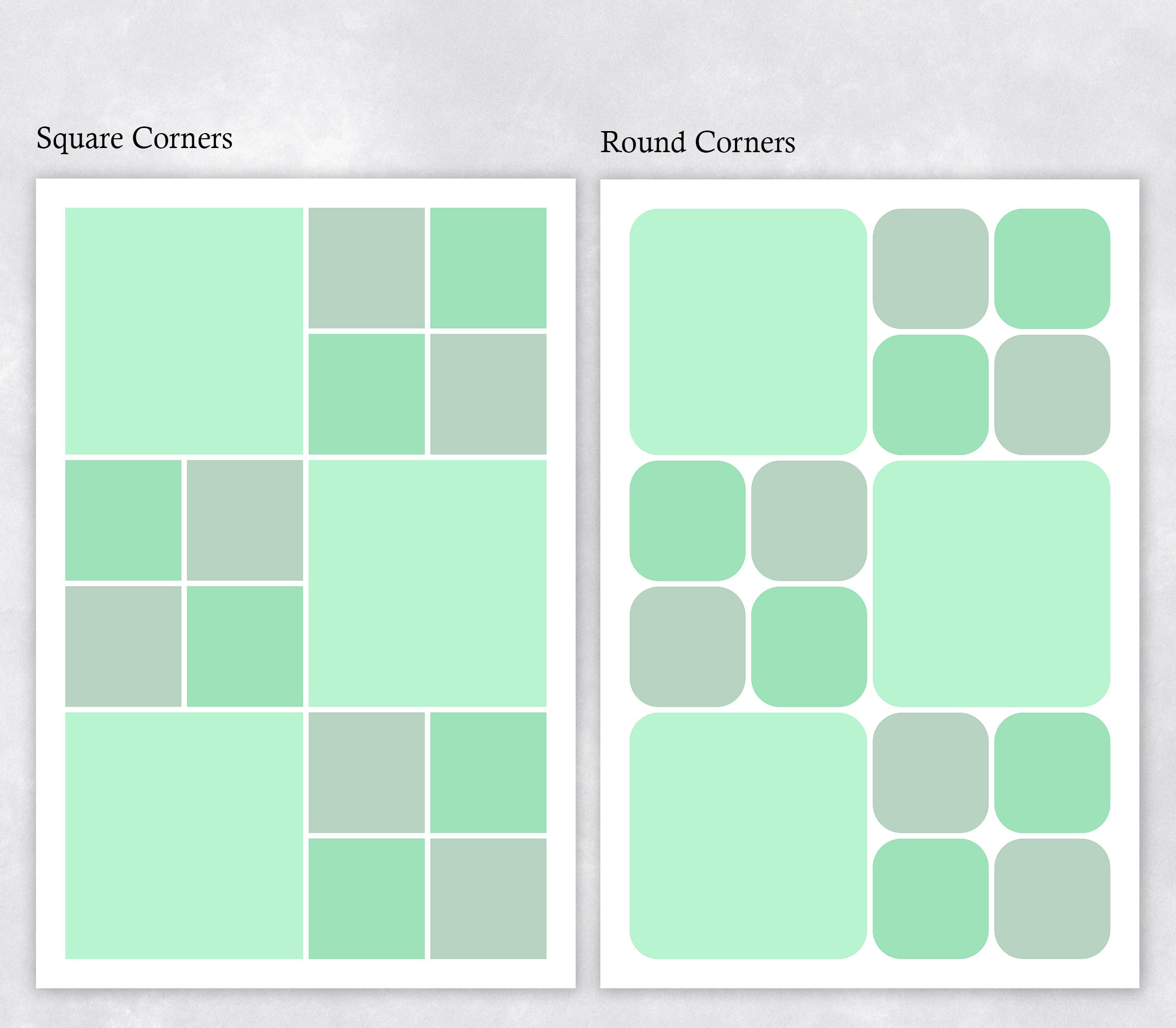 Photo Collage Template 24x36 with Rounded/Square Corners | Etsy