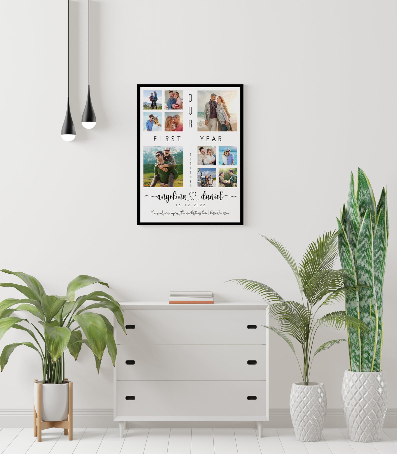 Personalize 1st Year Anniversary Photo Collage 1 Year Wedding - Etsy