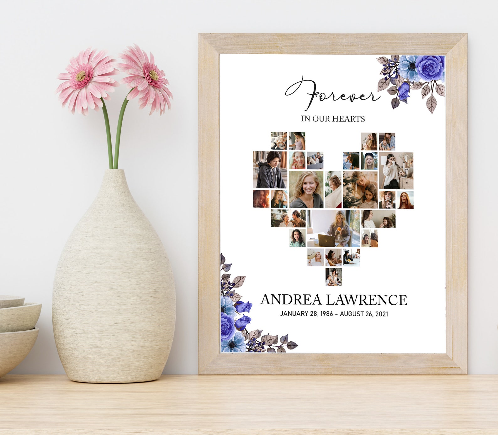 In Loving Memory of Photo Collage Templates in 24 X 36 & - Etsy