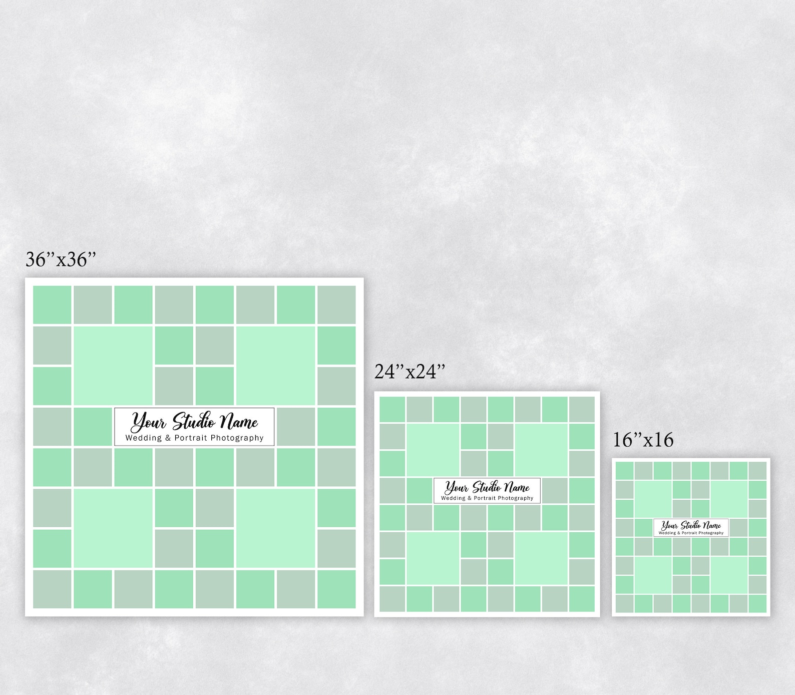 Wall Poster Collage Template. Photo Collage Template in 36x36 - Etsy