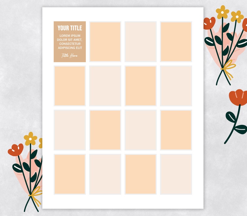 16x20 Collage Template Photoshop Photography Template Family - Etsy