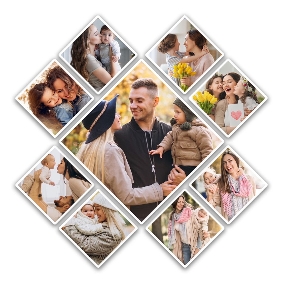 Buy Photo Collage Template in Diamond Shape Photography Portfolio ...