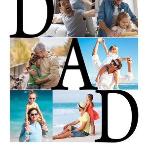 Dad Photo Collage PSD Template, Father's Gift, Gift for Dad From Son ...