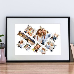 Photo Collage Template in Diamond Shape, Photography Portfolio in ...