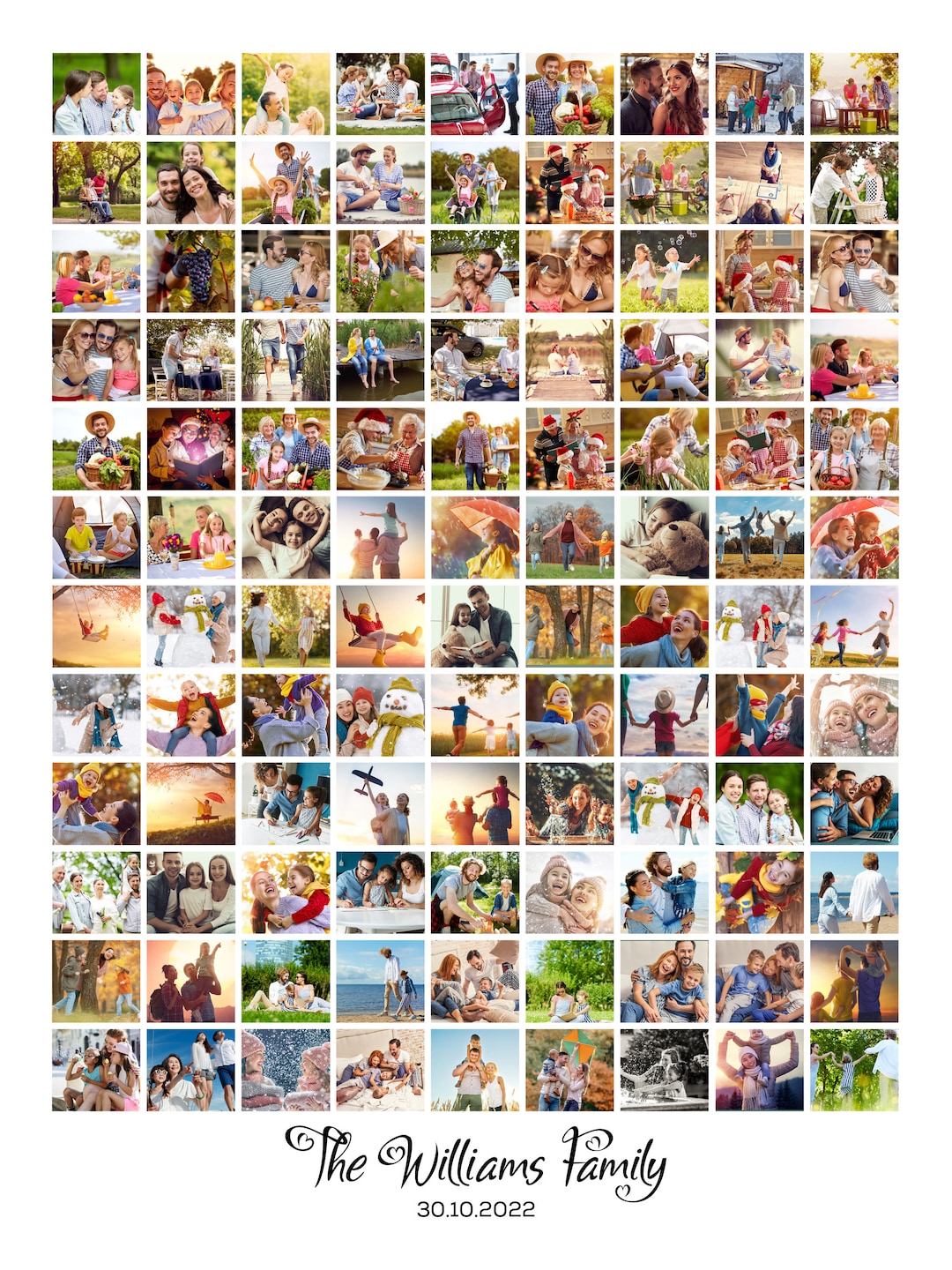 Family Photo Collage | Yox Creative Designs | Check Photo Collage - Etsy