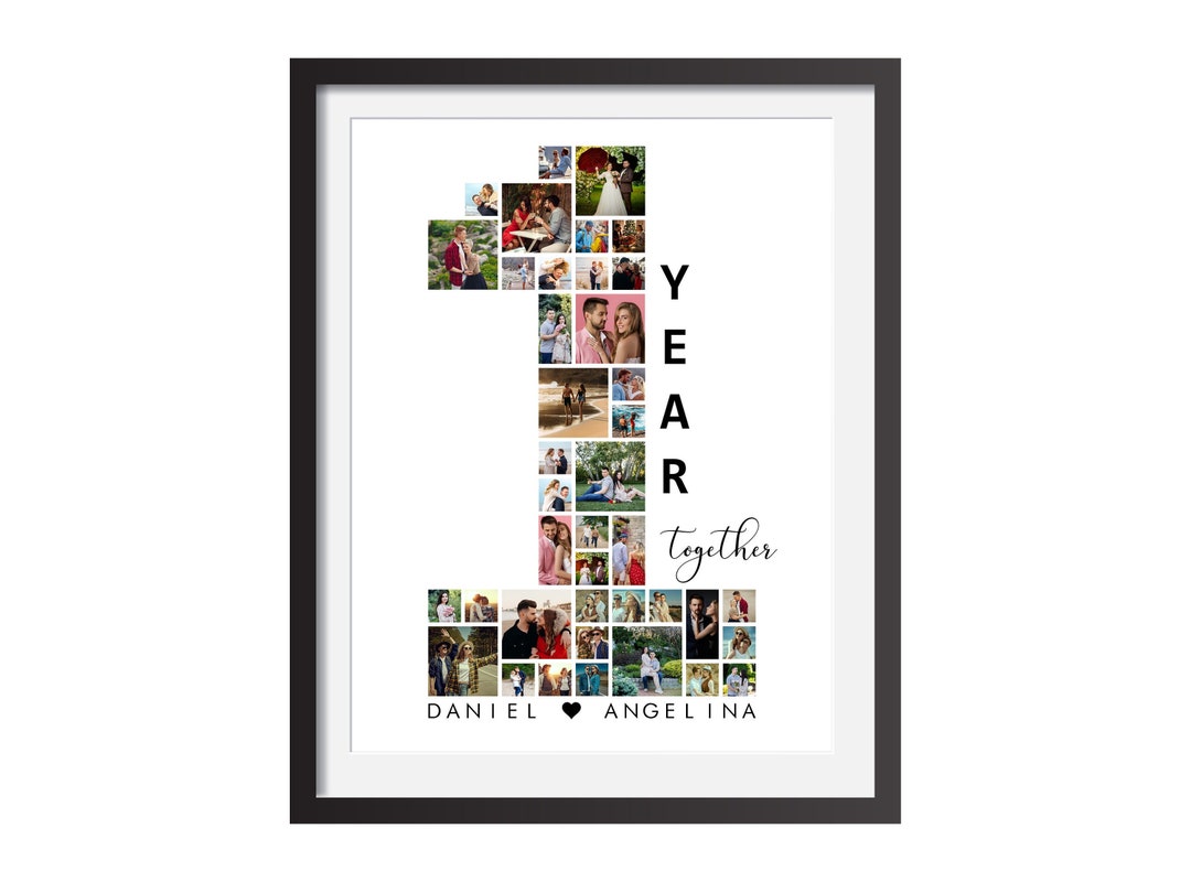 Buy Personalized 1st Anniversary Photo Collage Gift (digital Download ...