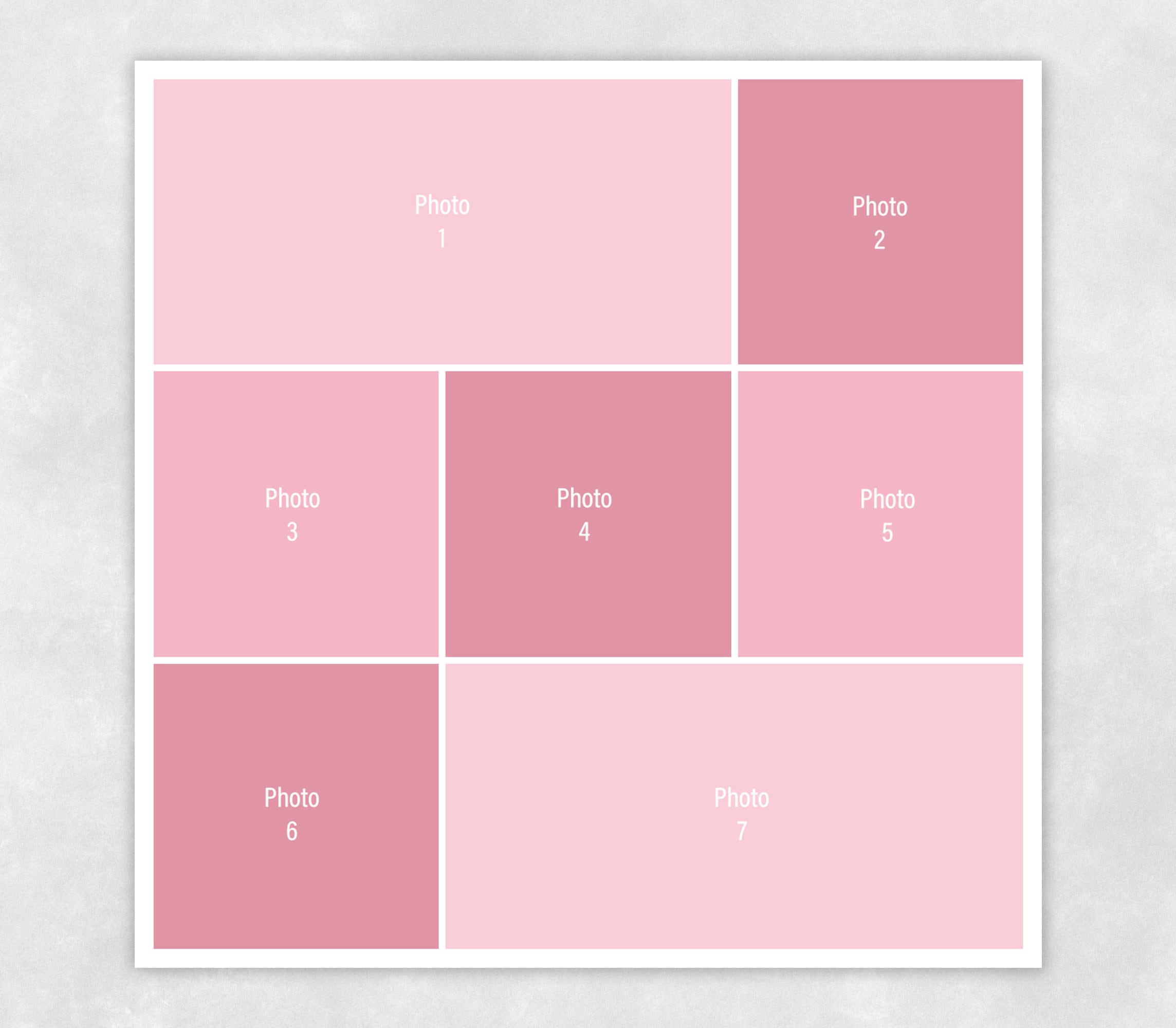 Plantillas de collage de fotos en 4 x4 plantillas | Etsy