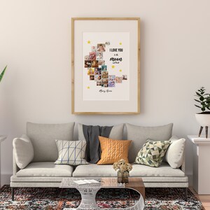 Moon Photo Collage for Wedding Anniversary, Personalized Gift for ...