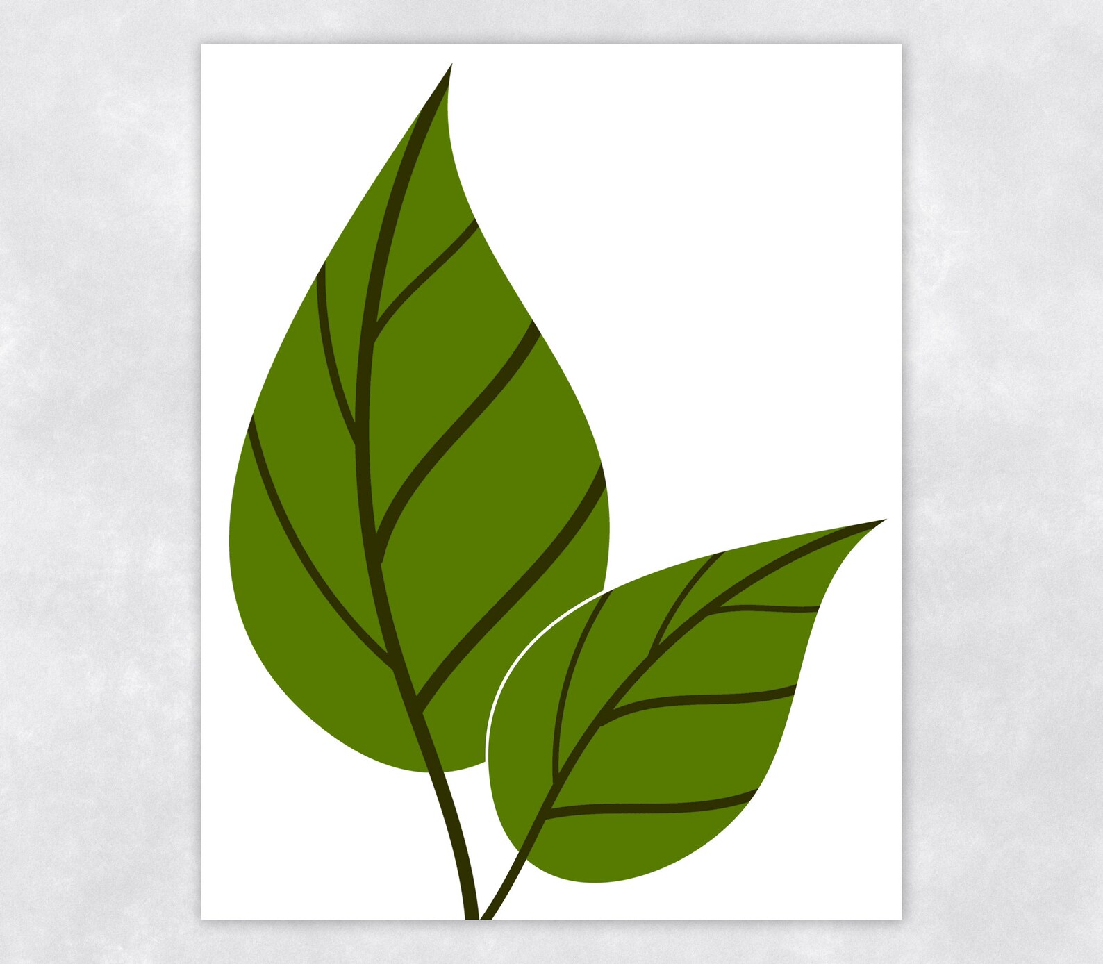 Leaf Photo Collage Template in 8x10 2 Leaves - Etsy