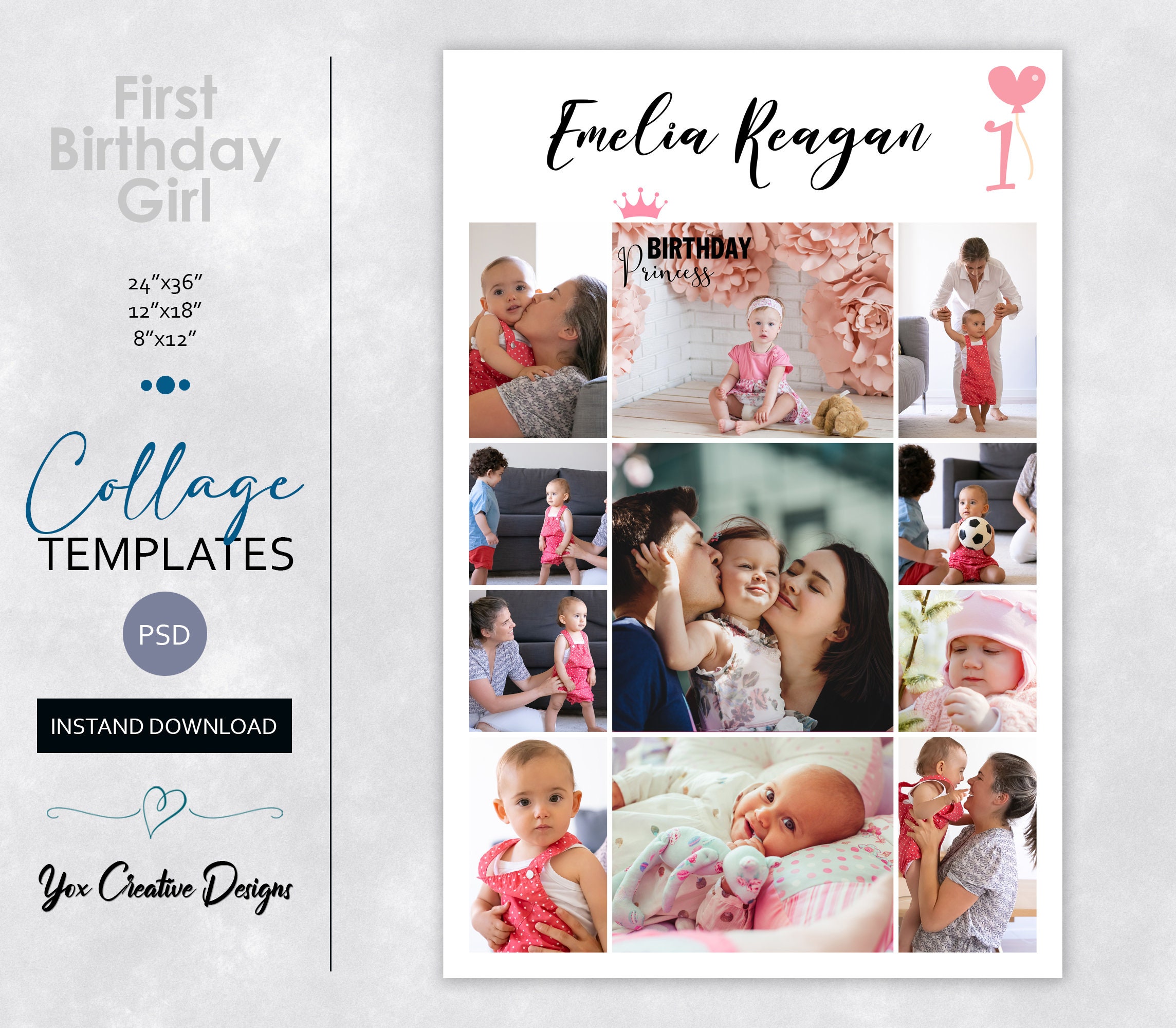 Birthday Collage Template Free Happy Birthday Collage Templates