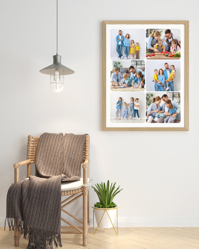 Photo Collage Templates With Rounded Corners in 16x20 Inches - Etsy India