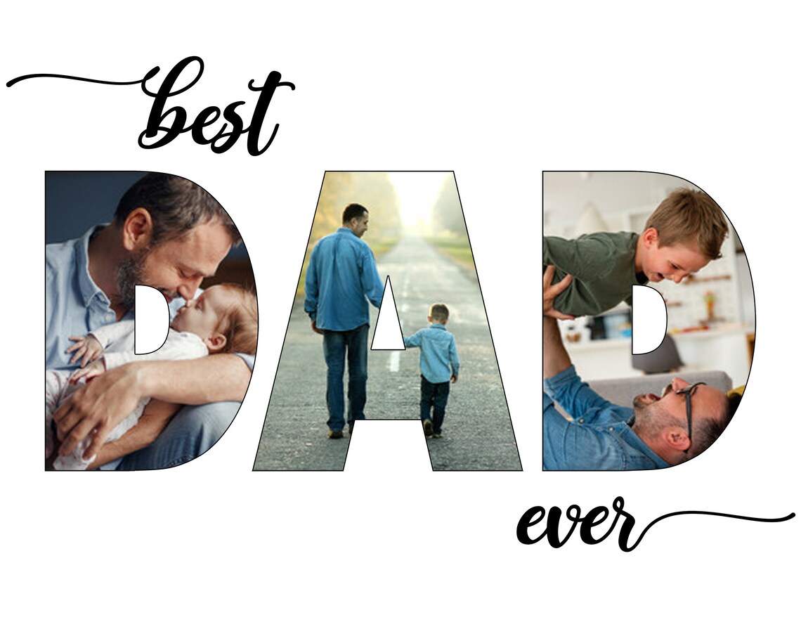 Personalize Dad Photo Collage Customize Father's Gift - Etsy
