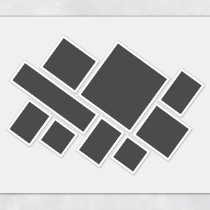 Photo Collage Template in Diamond Shape, Photography Portfolio in ...