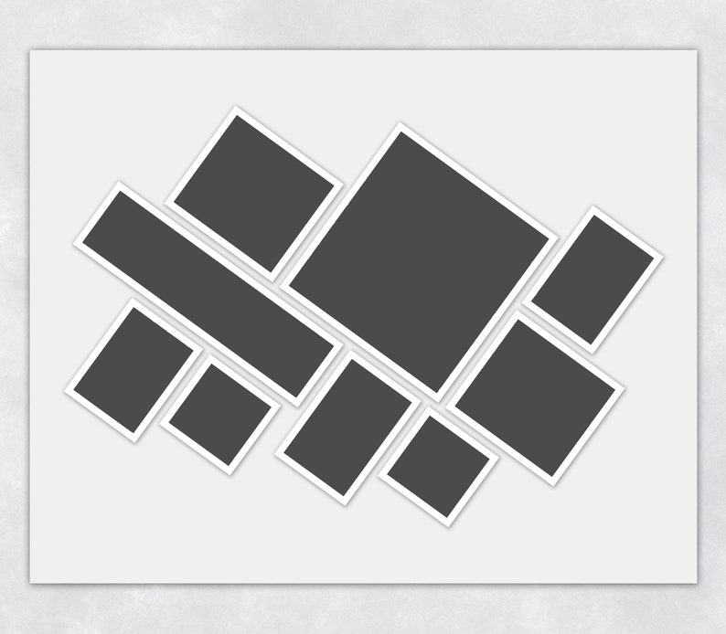 Photo Collage Template in Diamond Shape Photography Portfolio - Etsy