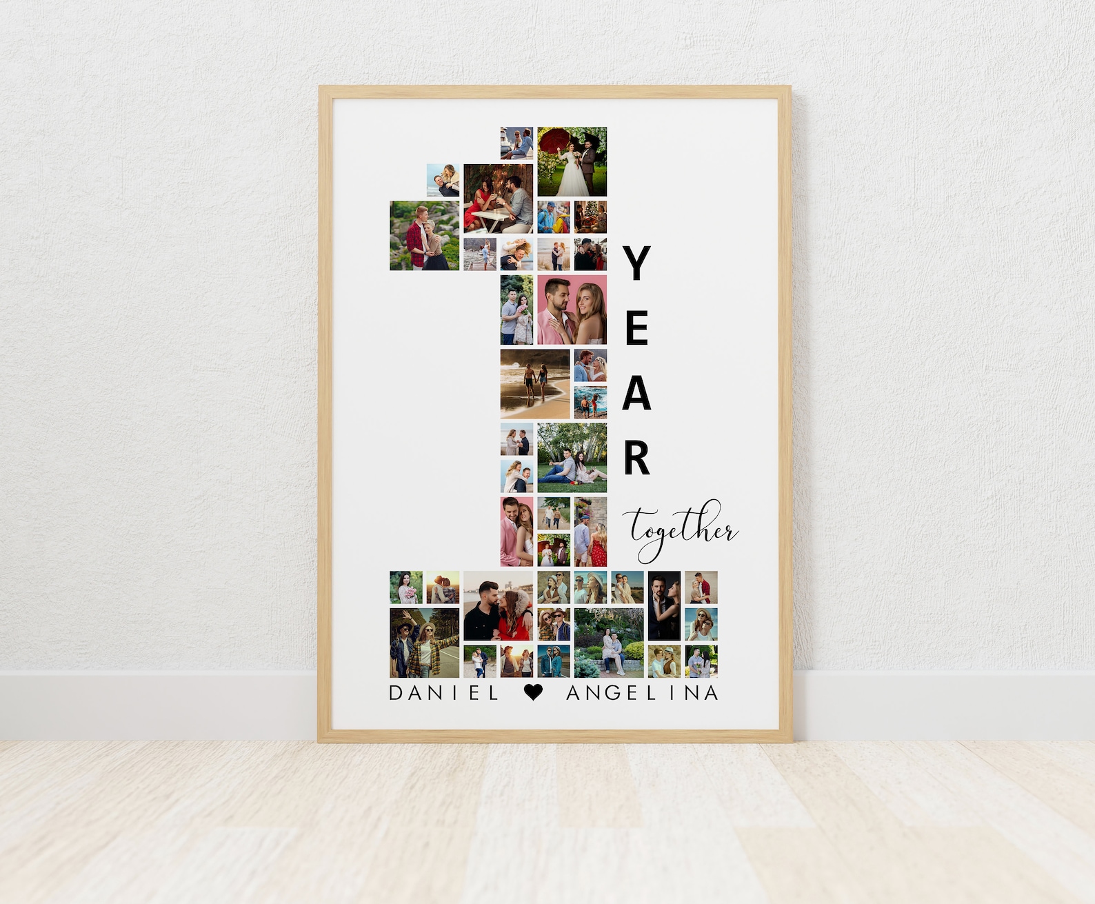 Buy Personalize 1 Year Anniversary Collage 1st Year Photo Collage ...