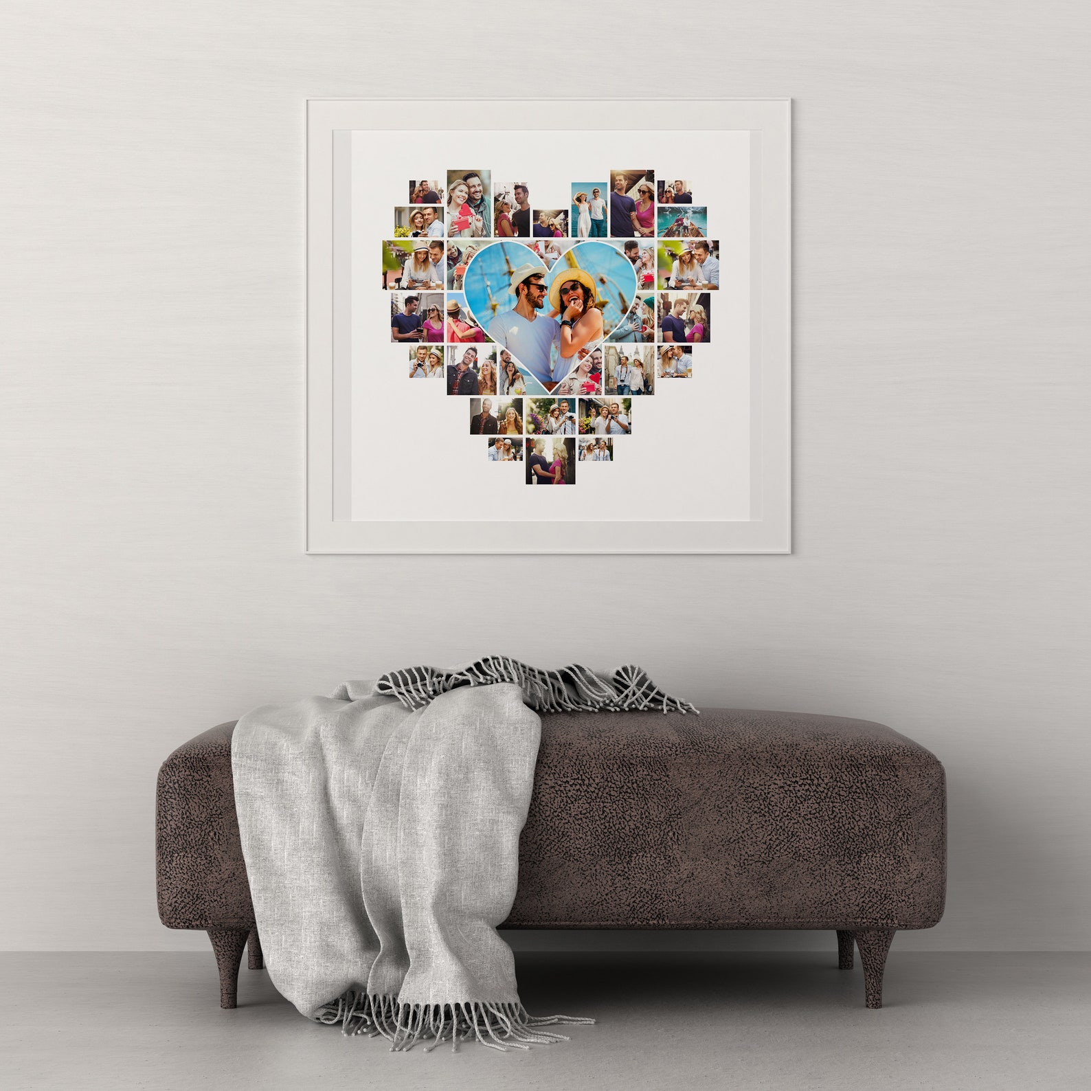 Heart Photo Collage Templates Love Collage Digital Photo - Etsy