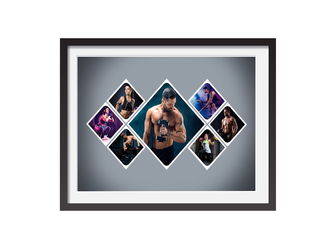 Diamond Photo Collage Template: 15 X 10" PSD Art (digital Download) - Etsy
