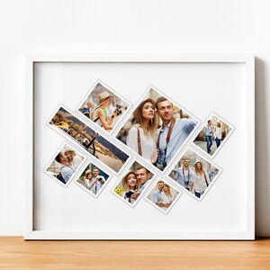 Photo Collage Template in Diamond Shape, Photography Portfolio in ...