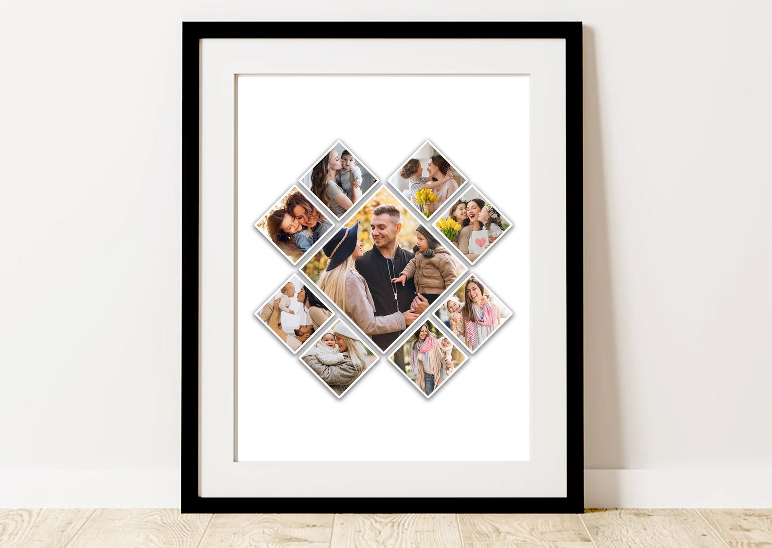 Buy Photo Collage Template in Diamond Shape Photography Portfolio ...