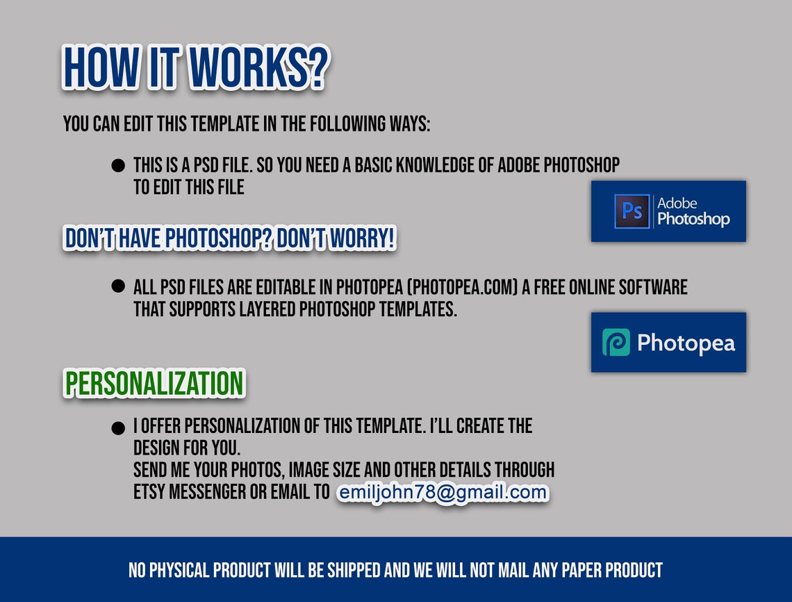 In Loving Memory Photo Collage Template in 24 X 36 - Etsy