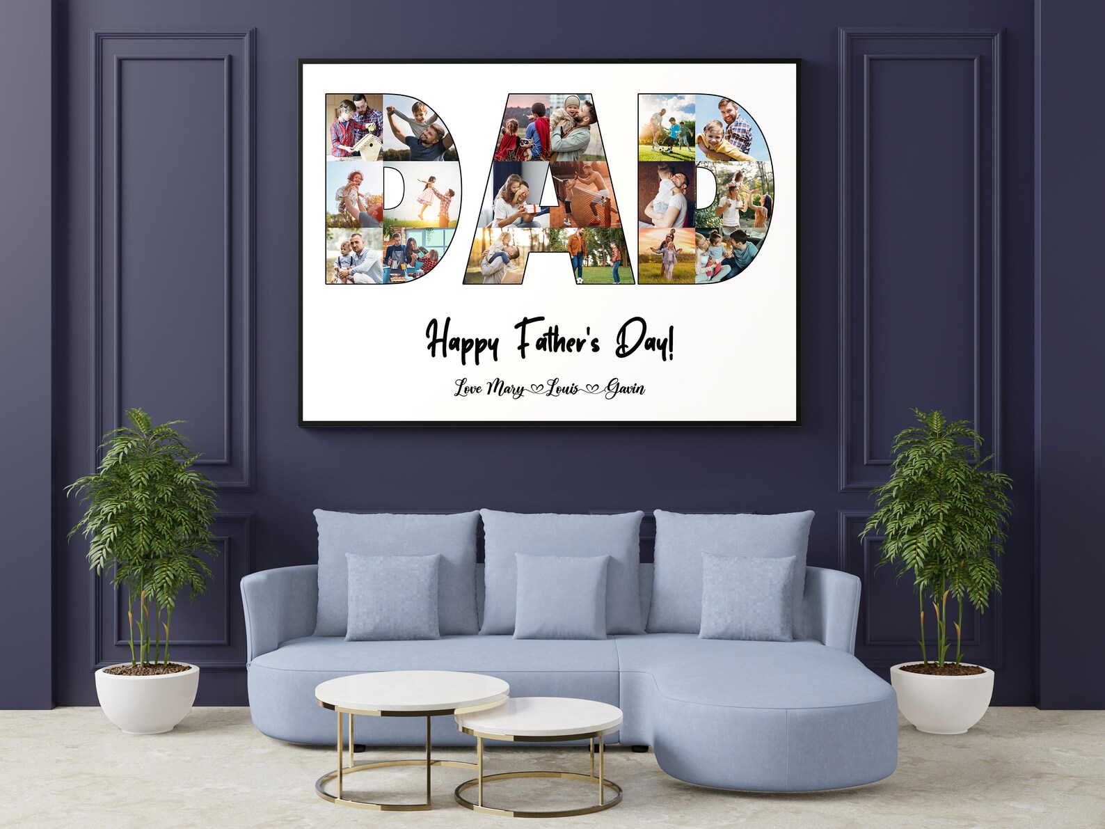 Dad Photo Collage PSD Template Customizable Father's - Etsy