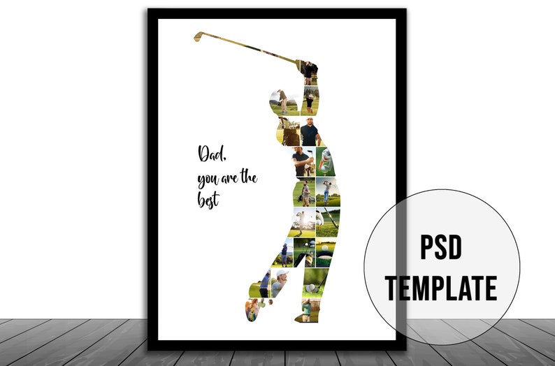 Personalized Golf Player Photo Collage Gift (digital Download) - Etsy