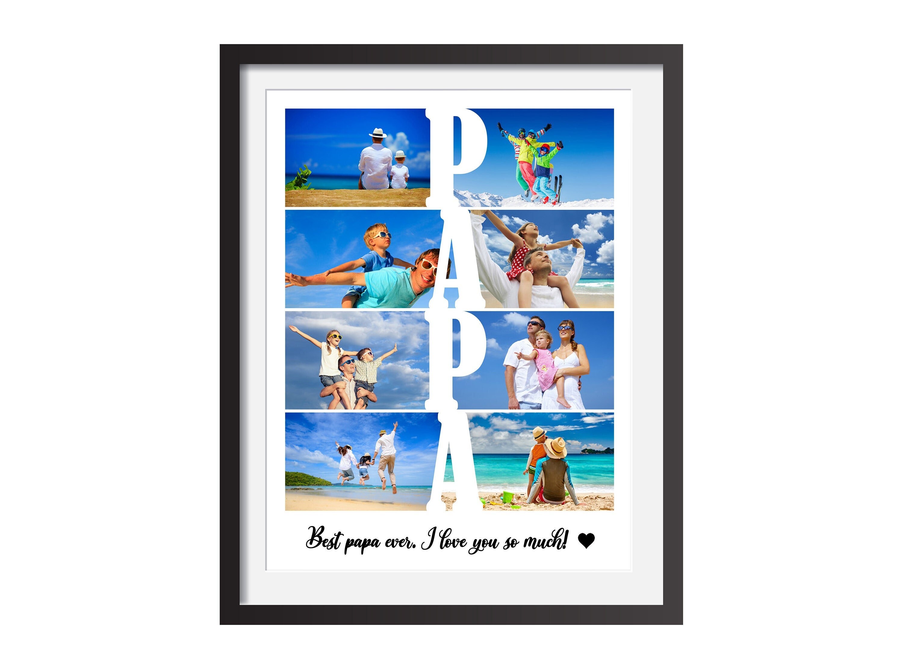 Papa Photo Collage Template PSD Custom Father's Day Gift - Etsy