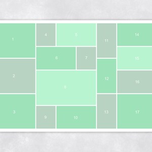 Photo Collage Template 24x36, Photoshop Collage Template, Storyboard ...