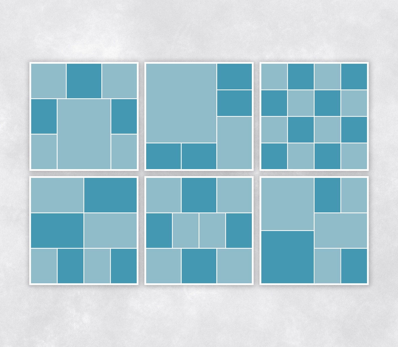 Photo Collage Template Kit in 12x12 12 Photoshop - Etsy