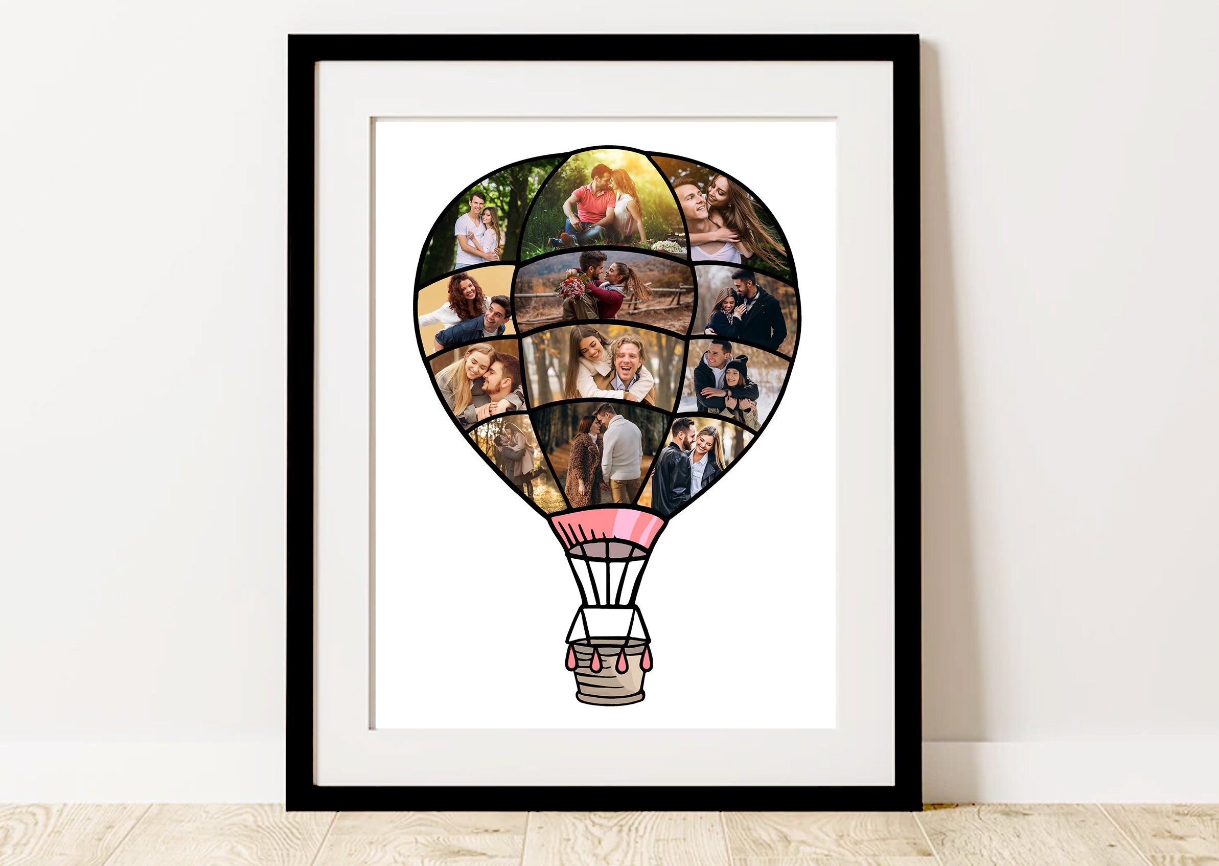Hot Air Balloon Photo Collage Template in 12x18 - Etsy India