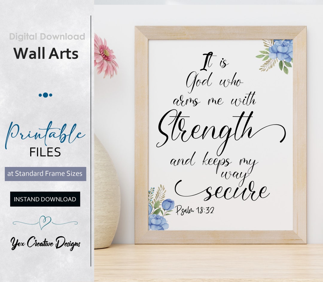 Bible Verse Digital Printable Art | Christian Quote Décor | Home Office ...