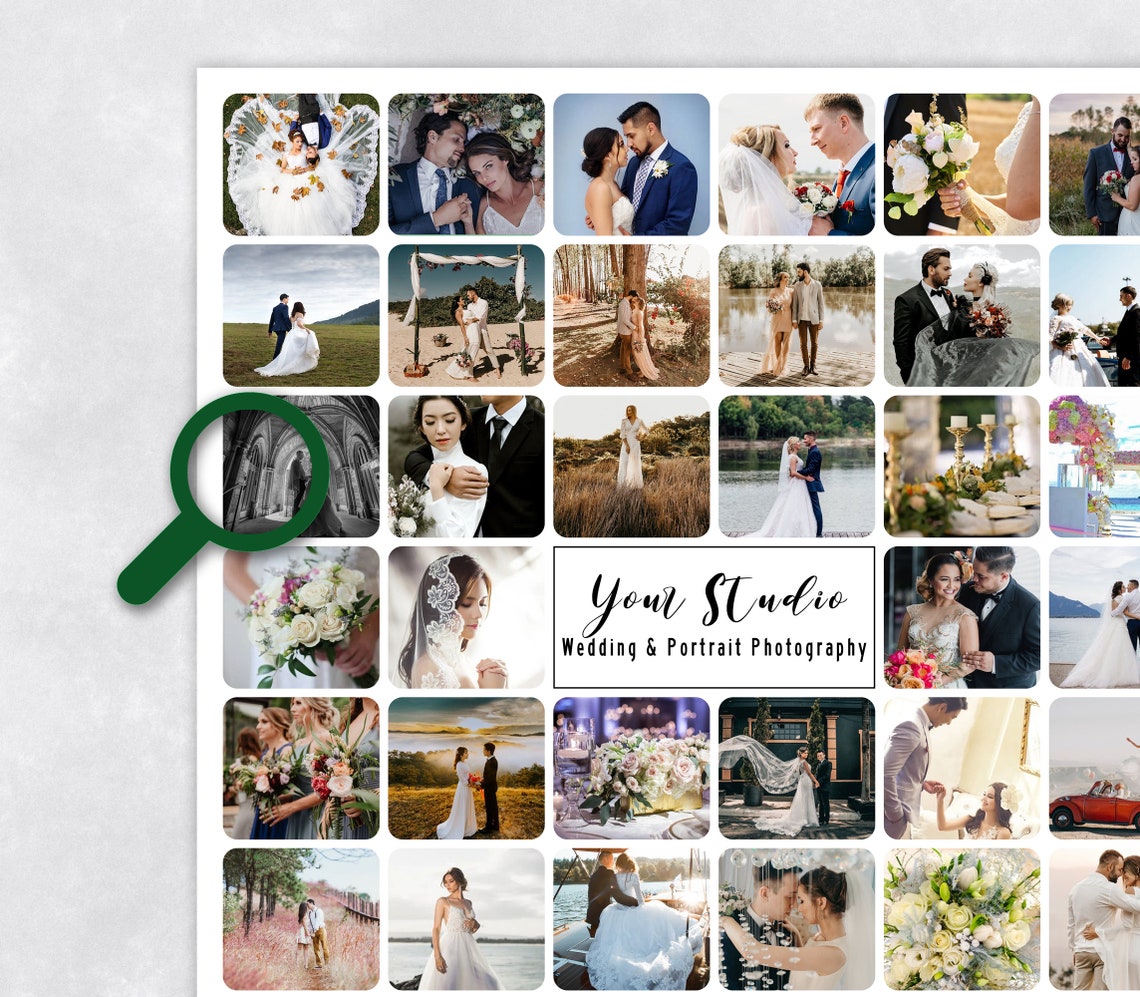 Poster Size Photo Collage Template 24x36 Editable Anniversary - Etsy