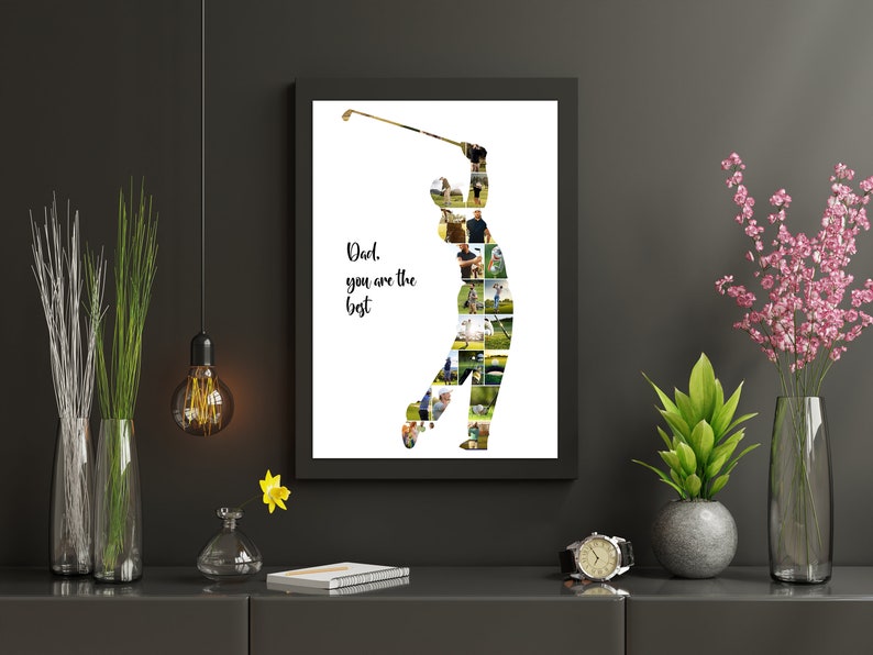 Personalized Golf Player Photo Collage Golf Photo Collage of - Etsy