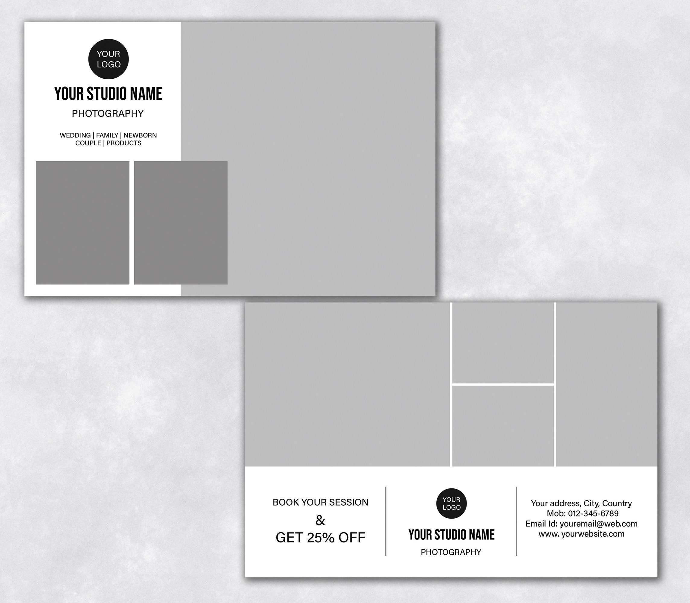 Photography Promo Card Template in 6x4 Double - Etsy India