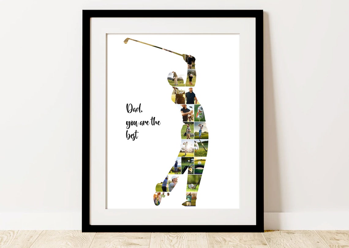Personalized Golf Player Photo Collage Golf Photo Collage of - Etsy