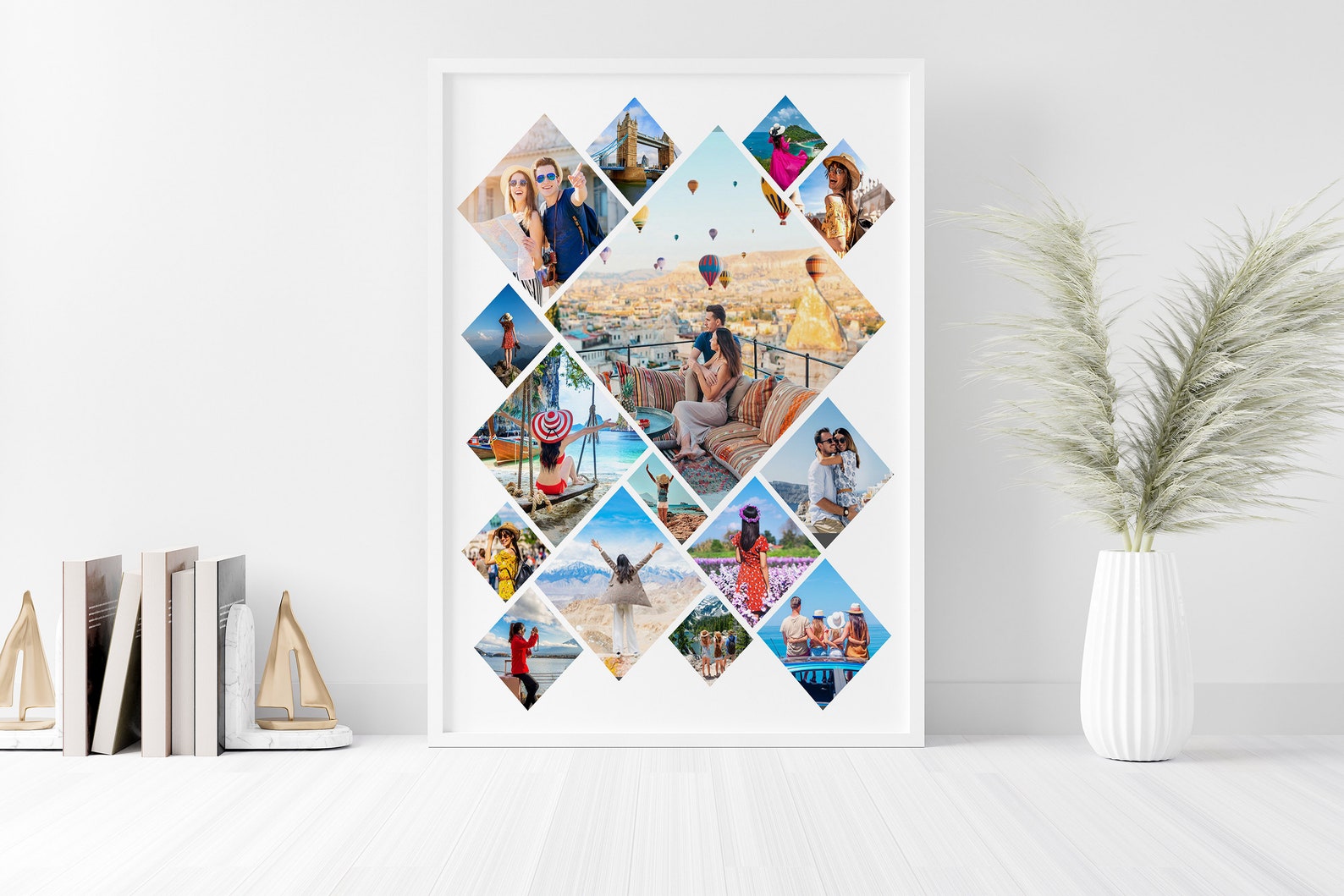 Diamond Photo Collage Template, Personalized Gift (PSD) - Etsy Canada