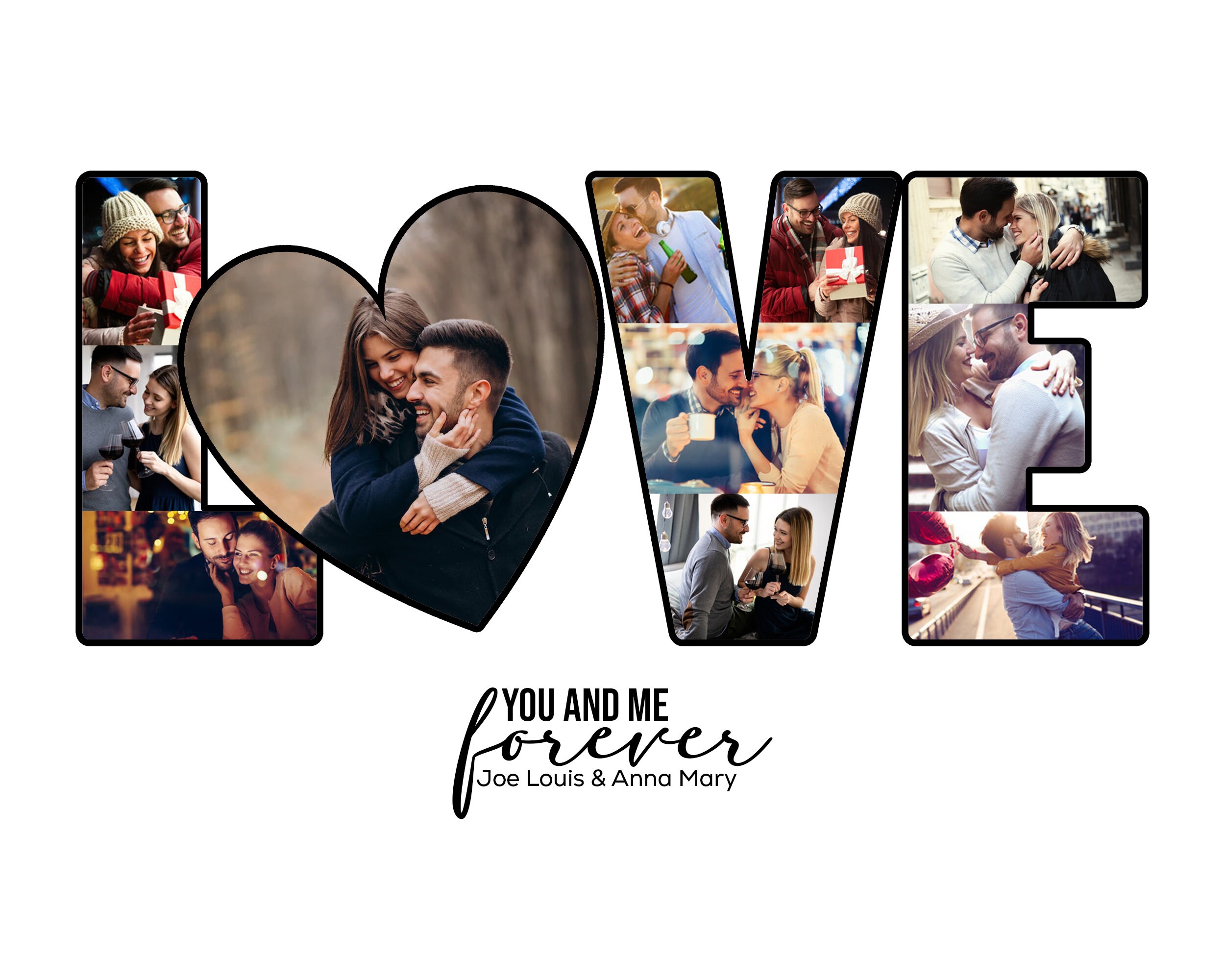 I Love You Collage Maker