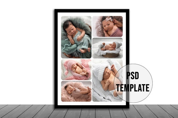 Photo Collage Templates With Rounded Corners in - Etsy