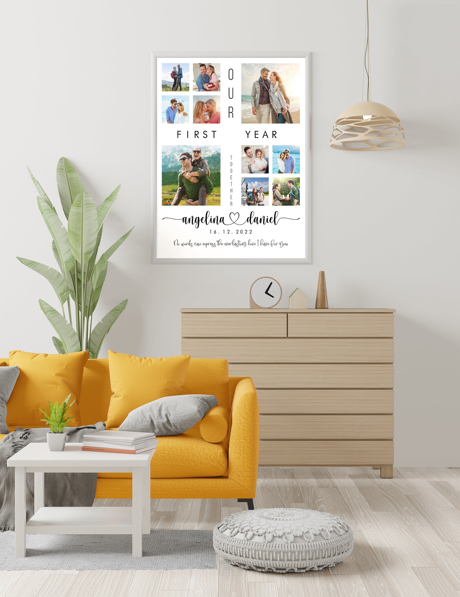 Personalize 1st Year Anniversary Photo Collage 1 Year Wedding - Etsy